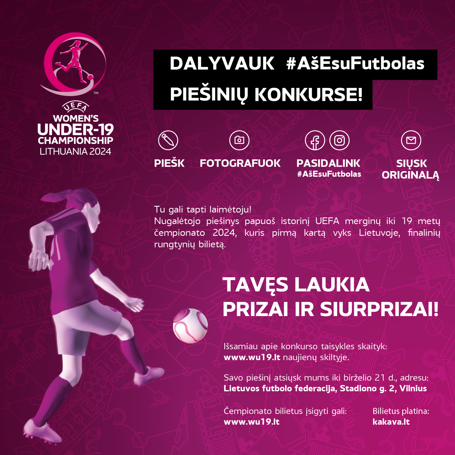 Startuoja merginų U19 čempionatui Lietuvoje skirtas piešinių konkursas ...